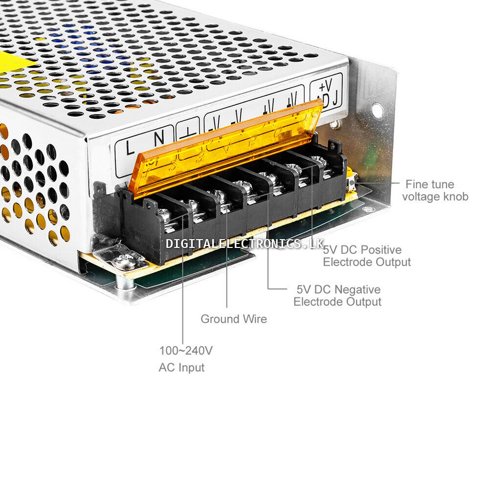 5V Metal Case Power Supply (10A) – Wholesale | Digitalelectronics.lk
